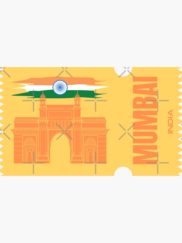 "Mumbai Ticket" Sticker for Sale by Designs-io | Redbubble