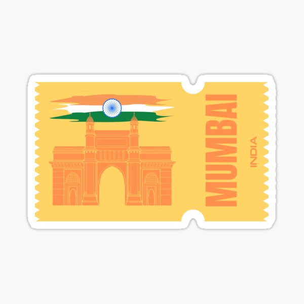 "Mumbai Ticket" Sticker for Sale by Designs-io | Redbubble