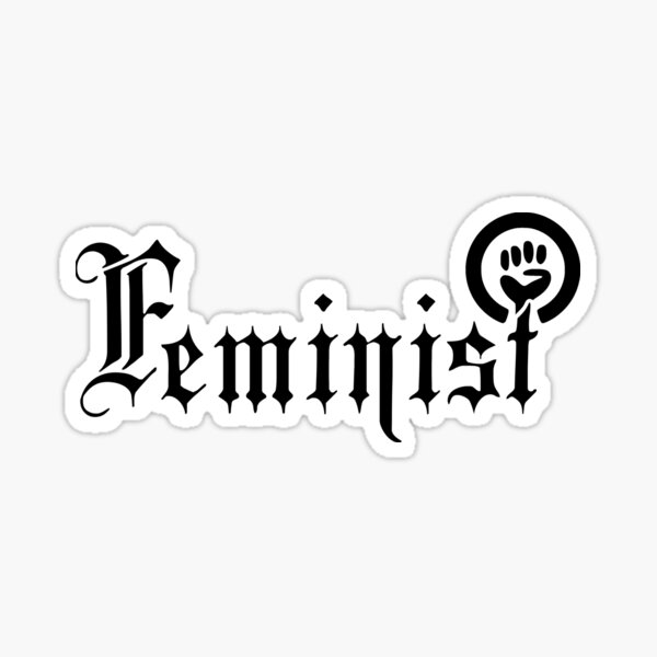 "Feminist logo" Sticker for Sale by lovefate-art | Redbubble