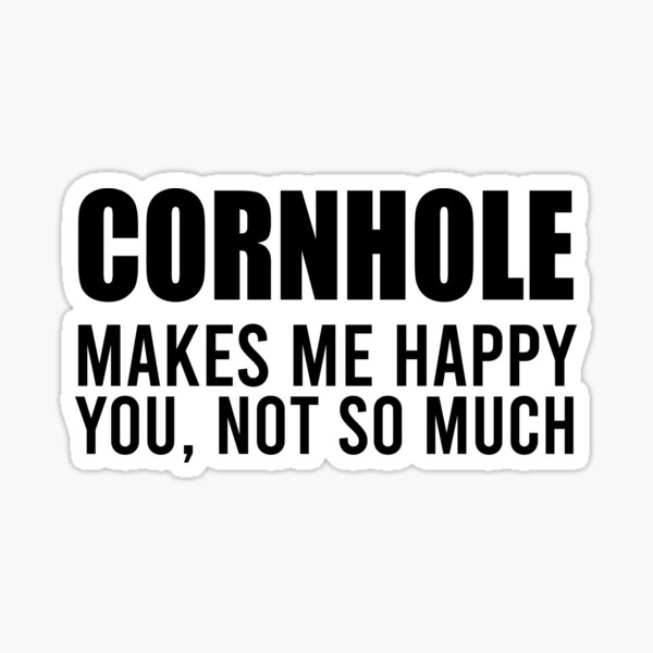 Pegatina «Cornhole me hace feliz» de perfect-prints | Redbubble