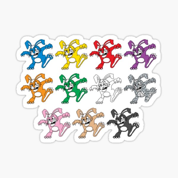 "Killer Bunnies" Sticker for Sale by NikkiDubois | Redbubble