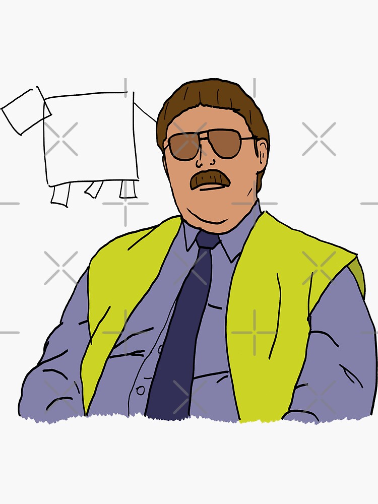 "Keith Lard with dog drawing" Sticker for Sale by Captainhuck | Redbubble