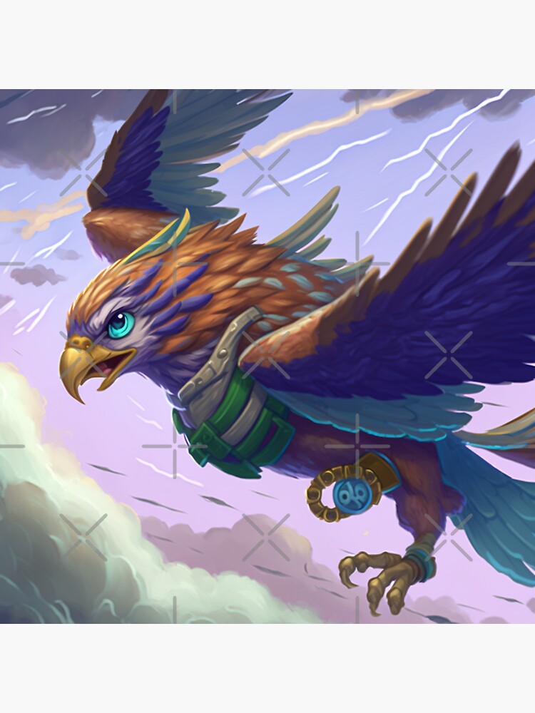 "Falcon flying in the storm" Sticker for Sale by RoboLuna | Redbubble