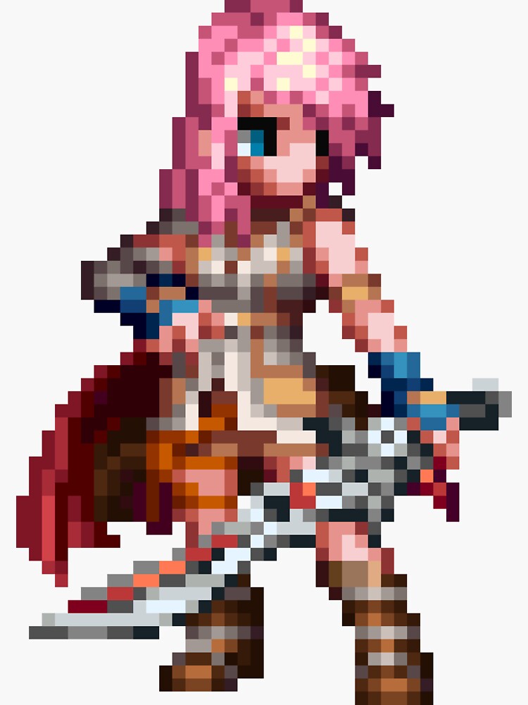 "Lightning Idle Final Fantasy XIII Pixel Art" Sticker for Sale by PIXEL ...