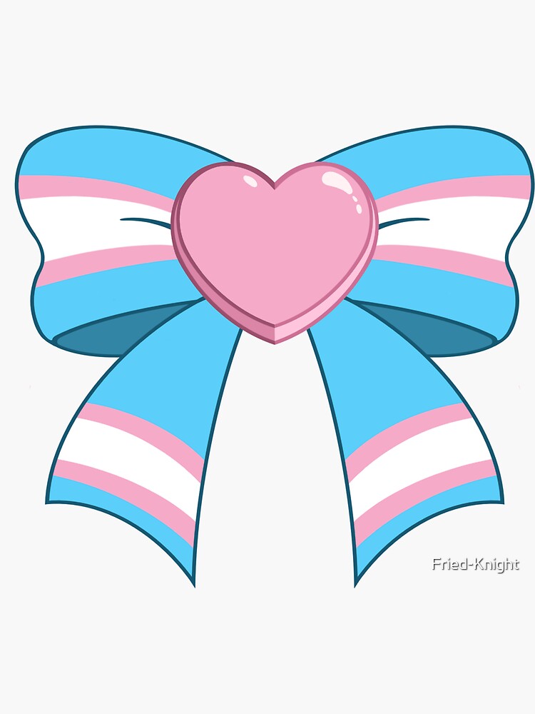 "Trans Bow" Sticker for Sale by Fried-Knight | Redbubble