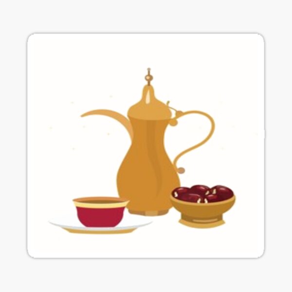 "Arabic coffee" Sticker for Sale by Designhub14 | Redbubble