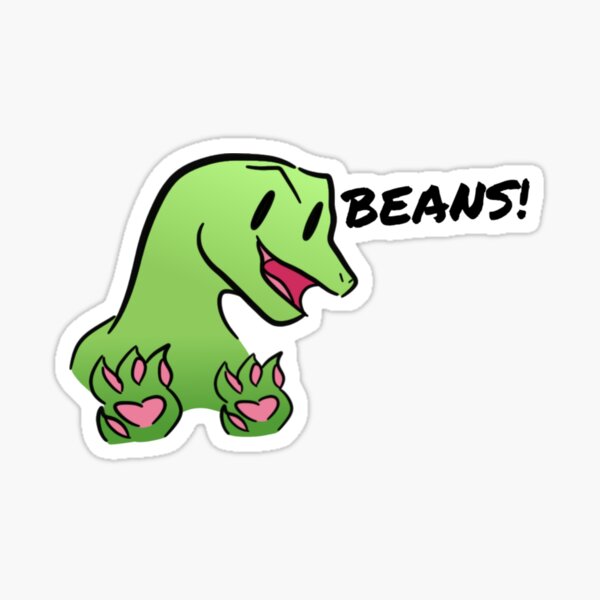 "Beans!" Sticker for Sale by VirtualFaries | Redbubble
