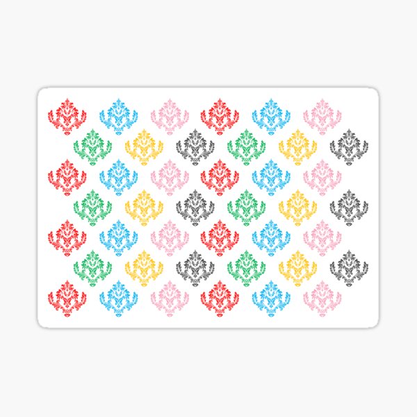 "Rococo colorful on white" Sticker for Sale by NoerdyundDoerty | Redbubble