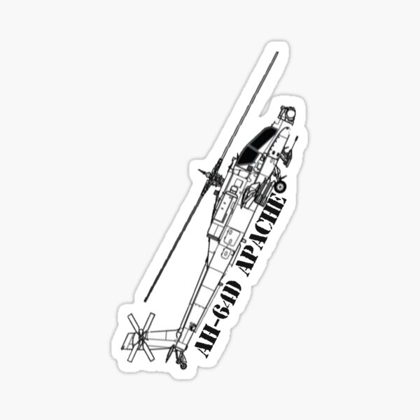 "AH64 Apache " Sticker for Sale by pilot408 | Redbubble