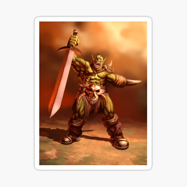 "Orc Hero" Sticker for Sale by telestians | Redbubble