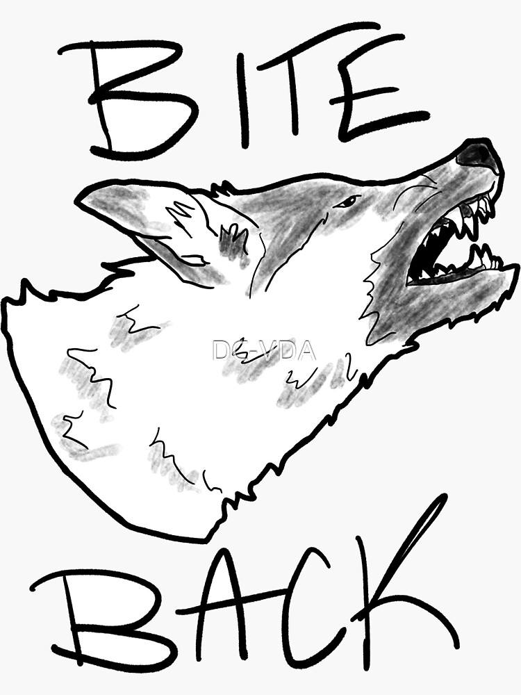 "Bite Back" Sticker for Sale by DC-VDA | Redbubble