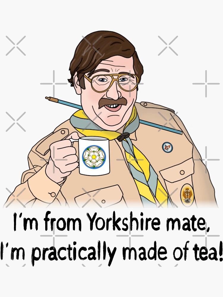 "Pat Ghosts Yorkshire tea" Sticker for Sale by davedonut | Redbubble