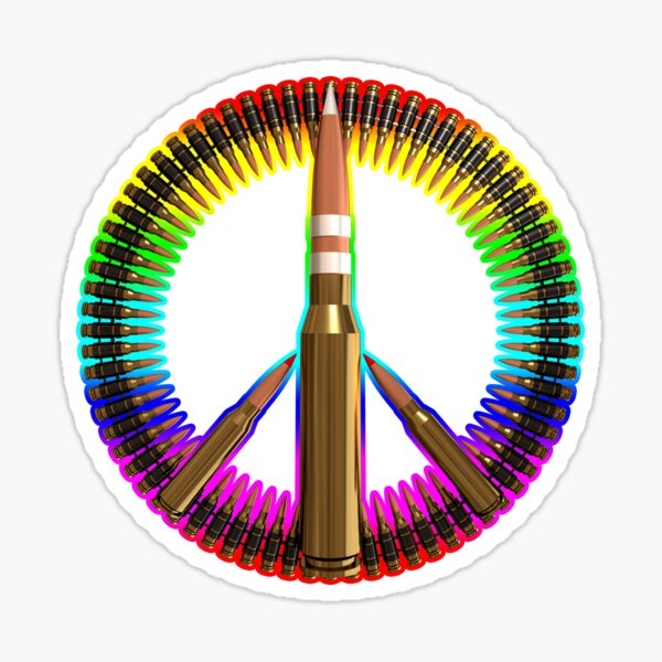Peace Through Superior Firepower Stickers | Redbubble