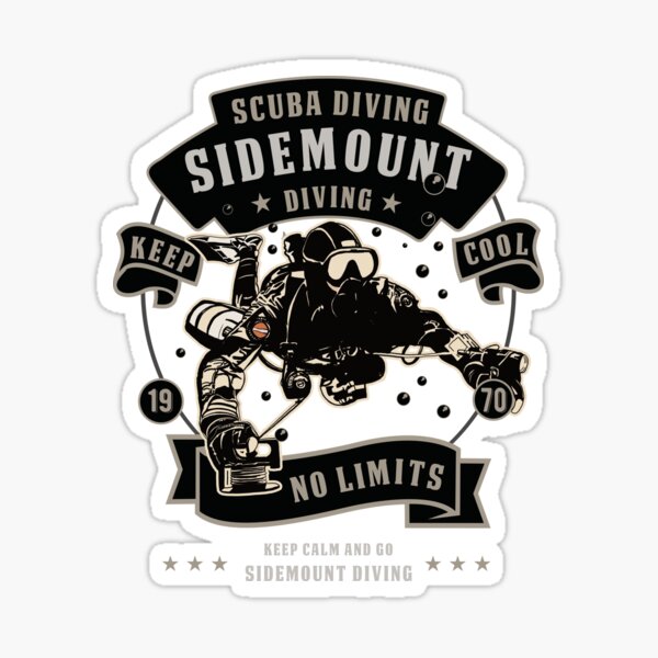 "Sidemount Diving Keep Calm Cave Diving Gift" Sticker by matches1 ...