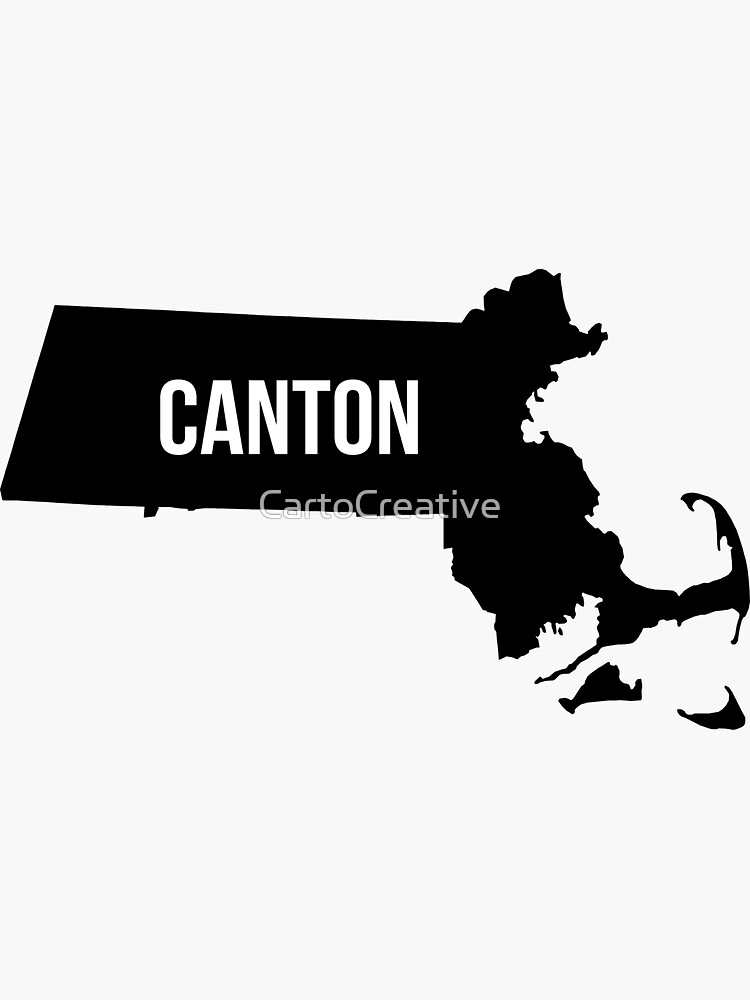 "Canton, Massachusetts Silhouette" Sticker by CartoCreative | Redbubble
