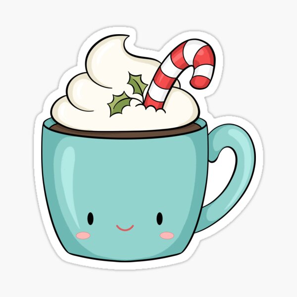 "Cute Hot Cocoa" Sticker for Sale by ApsiDoodles | Redbubble
