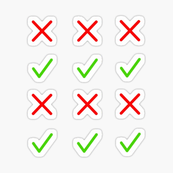 "Ticks and crosses, Planner sticker" Sticker for Sale by ...