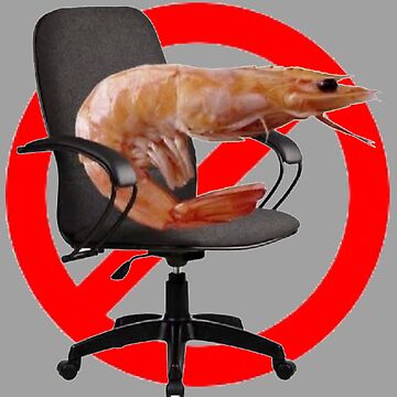 "Shrimp on Desk Chair" Sticker for Sale by Maddy0410 | Redbubble