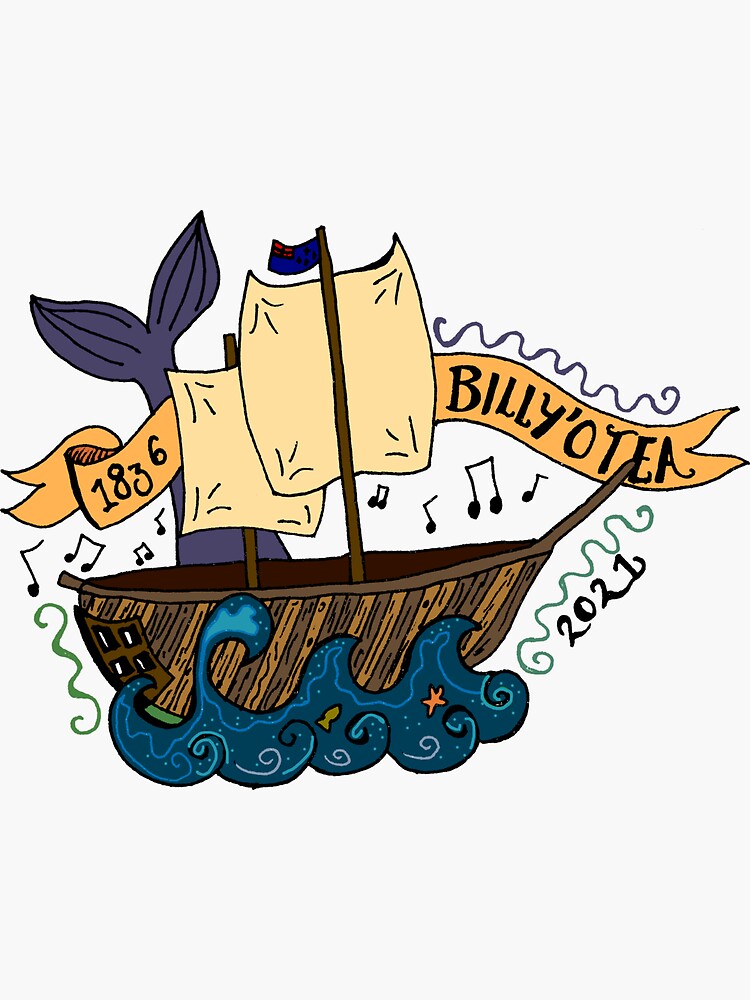 "The WELLERMAN Ship" Sticker for Sale by Orange-Anteater | Redbubble