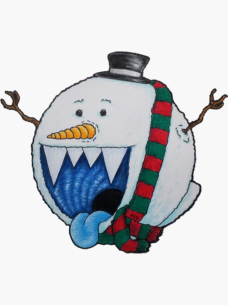 "Frostbite the Snow-Boo " Sticker for Sale by Franksyd | Redbubble
