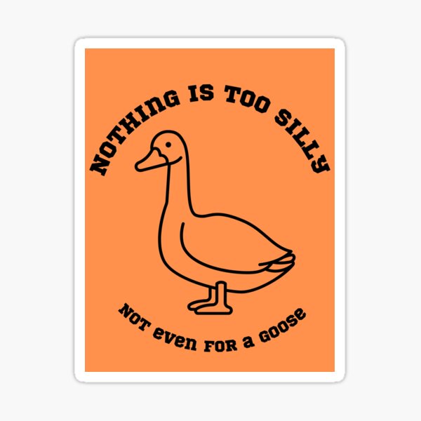 "Silly Goose Not So Silly Minimalist Animal Bird Humor Funny Graphic ...