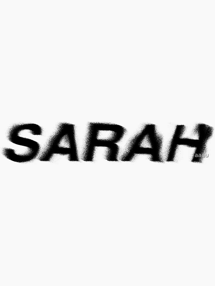 "sarah" Sticker for Sale by aaau | Redbubble
