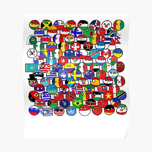 " Countryballs pack " Poster for Sale by USAPRIDE22 | Redbubble