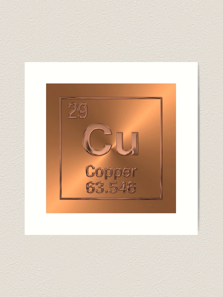 Periodic Table Of Elements Copper Cu Digital Art By