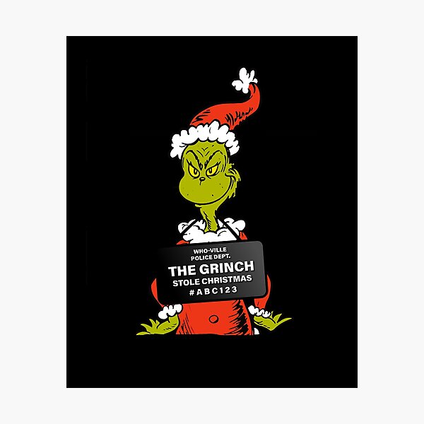 Lámina fotográfica «El Grínch Christmas Wanted Poster Mens Vintage, The ...