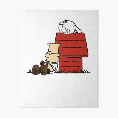 "Dilbert and Dogbert Scott Adams" Art Board Print for Sale by ...