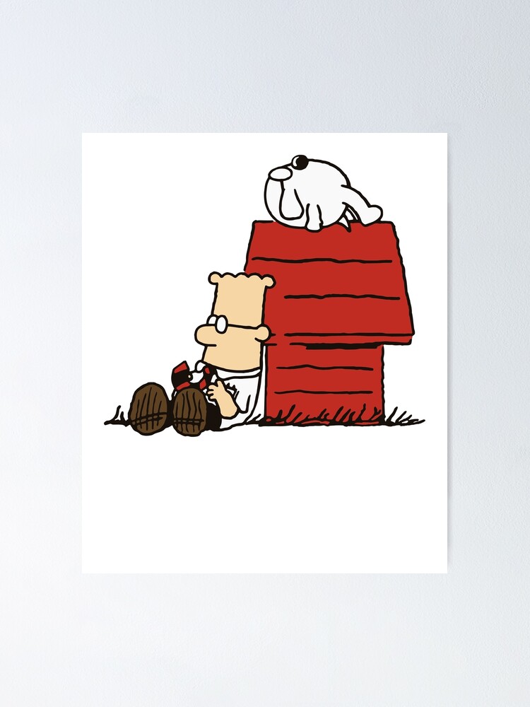 "Dilbert and Dogbert Scott Adams" Poster for Sale by viskimanalu ...