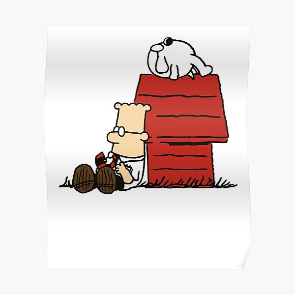 "Dilbert and Dogbert Scott Adams" Poster for Sale by viskimanalu ...
