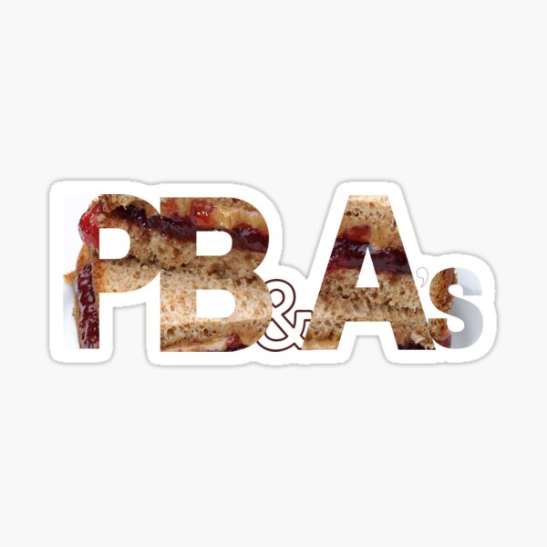"pb&a's" Sticker for Sale by PBandAs | Redbubble