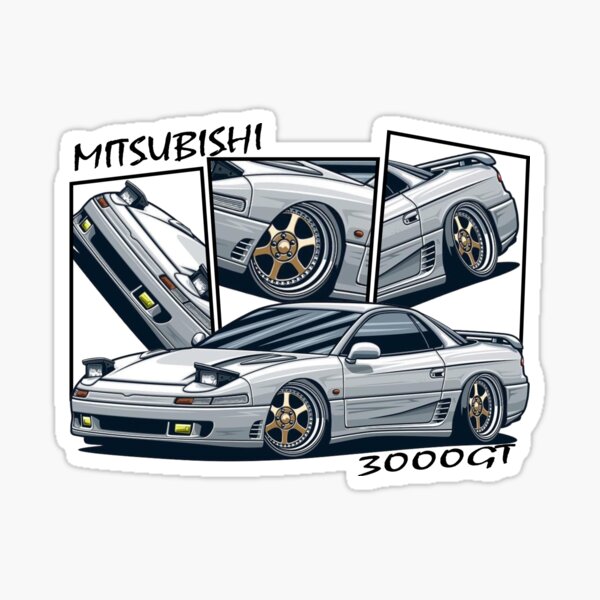 "Mitsubishi 3000GT, JDM Car" Sticker for Sale by T-JD | Redbubble