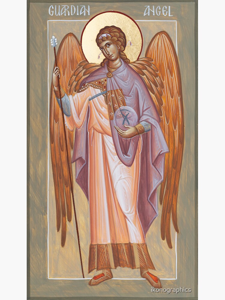 "Guardian Angel" Sticker for Sale by ikonographics | Redbubble