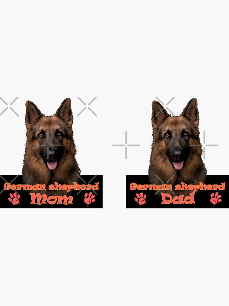 "German shepherd mom and dad sticker pack" Sticker for Sale by JJAArt ...