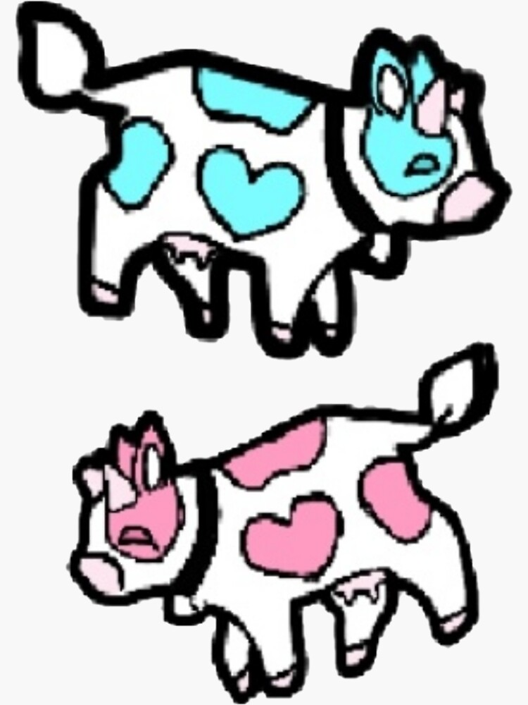 "Heart cows" Sticker for Sale by KamsArtSales | Redbubble