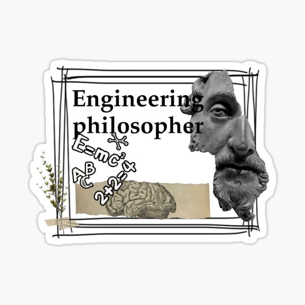 "Engineering philosopher Design" Sticker for Sale by iivo0o | Redbubble