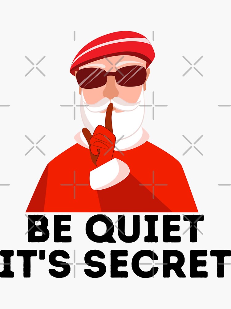 "Funny Secret Santa Claus" Sticker for Sale by DARIFY | Redbubble