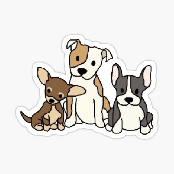 "Puppy trio" Sticker for Sale by KamsArtSales | Redbubble