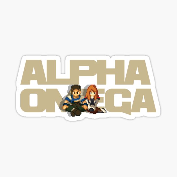 "Alpha & Omega" Sticker for Sale by Meanime | Redbubble
