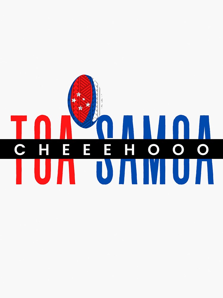 "Toa Samoa Cheehoo Rugby League" Sticker for Sale by sillykokonut ...