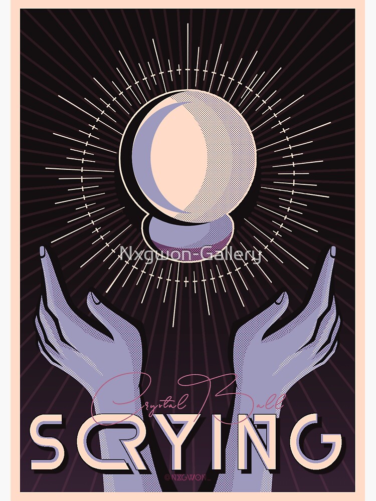 "Crystal Ball Scrying" Sticker for Sale by Nxgwon-Gallery | Redbubble