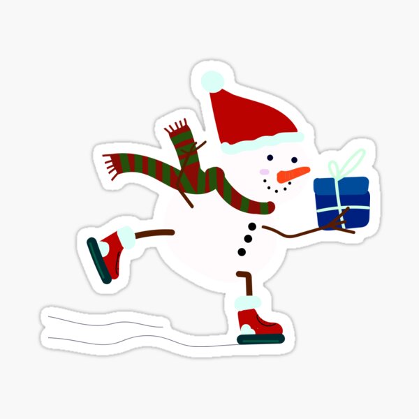 "Snowman Skiing" Sticker for Sale by Philip-p22 | Redbubble