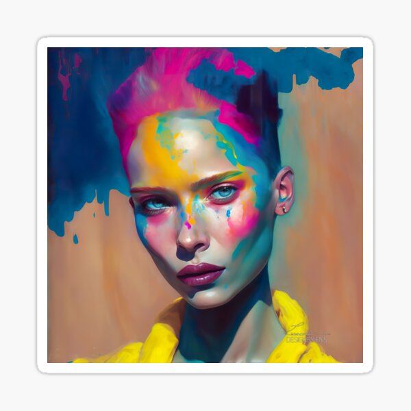 "vibrant paint" Sticker for Sale by Jenslemmens | Redbubble