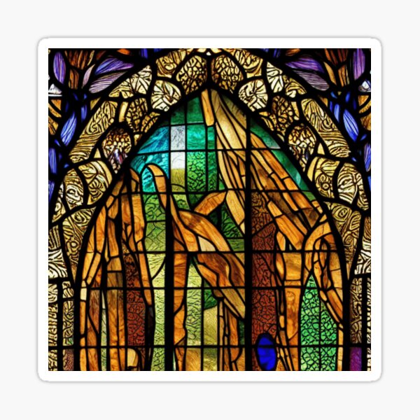 "Stained glass arch" Sticker for Sale by Aerialyn | Redbubble