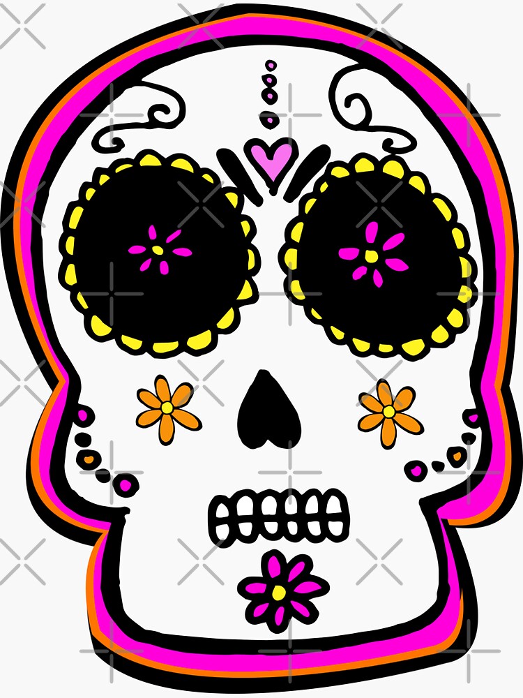 "Mexican Skull Candy" Sticker for Sale by Mitsune07 | Redbubble