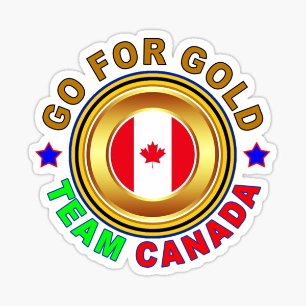 "GO FOR GOLD TEAM CANADA | World cup Design" Sticker for Sale by ...