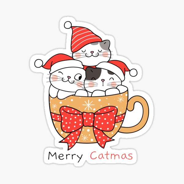 "Merry Catmas - Christmas Cats - Meowy Christmas - Mery Christmas ...
