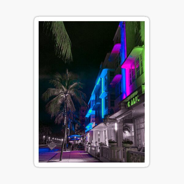 "Miami Beach " Sticker for Sale by LastingImaging | Redbubble